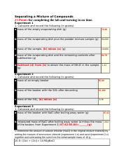 LAB Separating A Mixture Of Compounds Lab Notes Help Docx Separating A Mixture Of