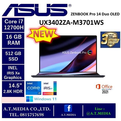 Asus Zenbook Pro Duo Oled Ux Za M Ws Shopee Thailand