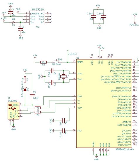 Atmega32u4 Vbus Y Smd Schottky Diode Electronica