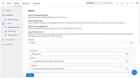 Sdk Configuration Kore Ai Documentation