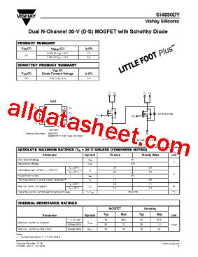 SI4830DY Datasheet PDF Vishay Siliconix
