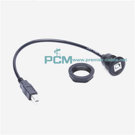 Buy Wholesale China Metal Round Usb B Panel Mount Extension Cable Usb B