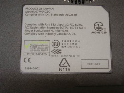 Compaq Evo N600c Clous