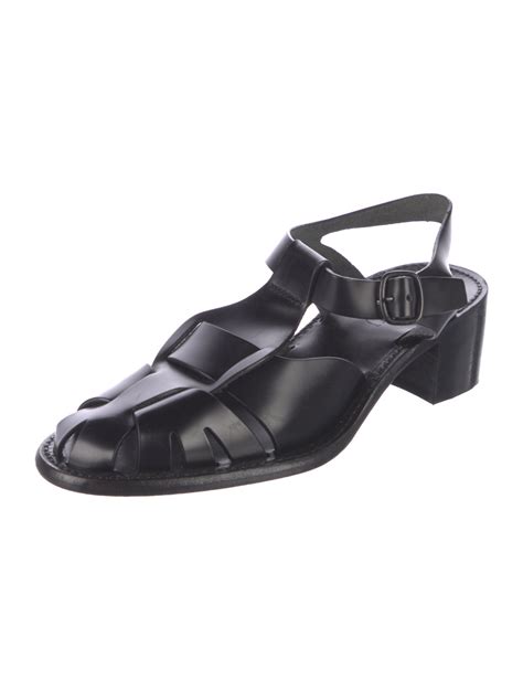 Hereu Leather Gladiator Sandals Black Sandals Shoes Whreu21117