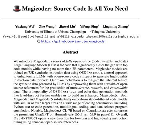Magicoder：源代码 Is All You Need 知乎
