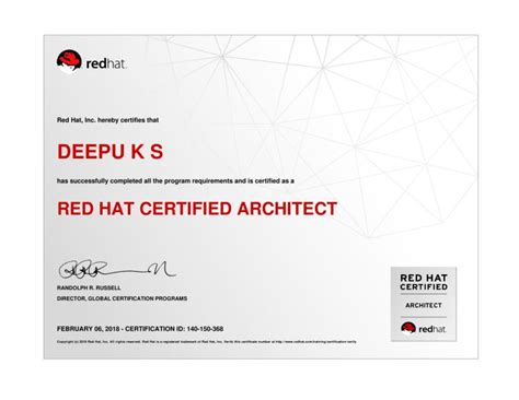 Deepu K S On Linkedin Earned My Rhca Certificate Today Rhca