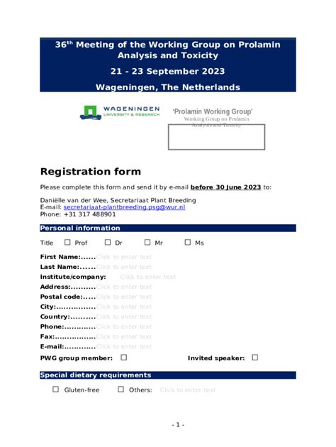 Wgpatworking Group On Prolamin Analisys And Toxicity Doc Template