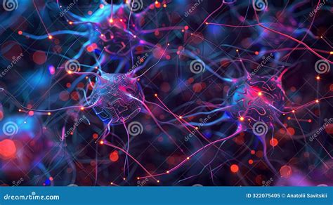 A Digitally Rendered Image of an Abstract Neural Network, Showcasing the Interconnected Nodes ...