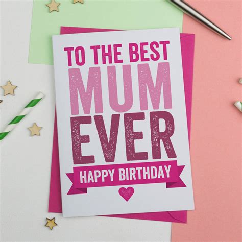 Best Ever Mum Birthday Card By A Is For Alphabet