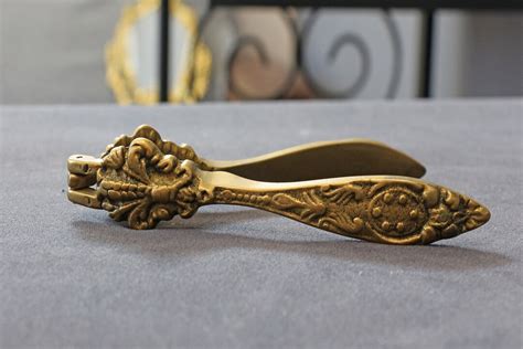 Antique Brass Ornate Nutcracker Brass Embossed Floral Nutcracker