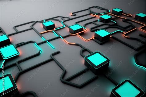 Digital Colorful Flow Chart Management Prozess Connected Lab Created