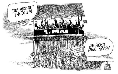 Oliver Schopf politische Karikatur Österreich Tag der Arbeit 2014
