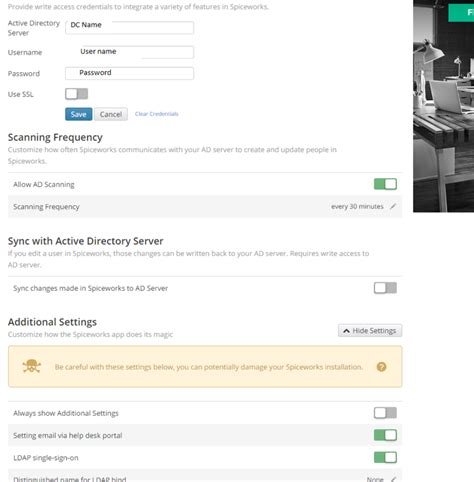 Spiceworks Helpdesk Active Directory Integration Spiceworks Support