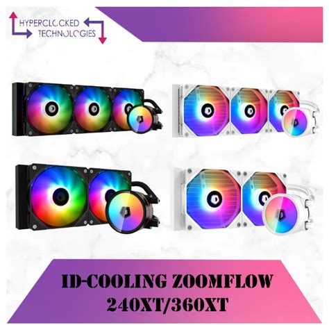 ID-COOLING ZOOMFLOW 240XT/360XT BLACK/SNOW, Computers & Tech, Parts ...