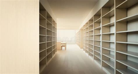 Empty Bookshelf In The Library Stock Illustration Illustration Of Shelf Abstract 331972800