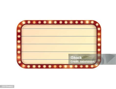 복고풍 서커스 사각형 프레임 빛나는 전구 벡터 일러스트 레이 션 0명에 대한 스톡 벡터 아트 및 기타 이미지 0명 Film Festival Theatrical