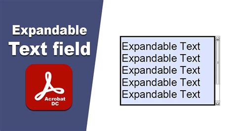 how to make expandable text field box in adobe acrobat pro dc pdf