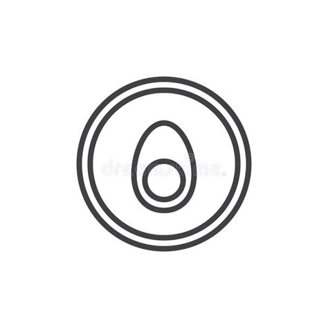 Egg Yolk In A Circle Outline Icon Stock Vector Illustration Of Round