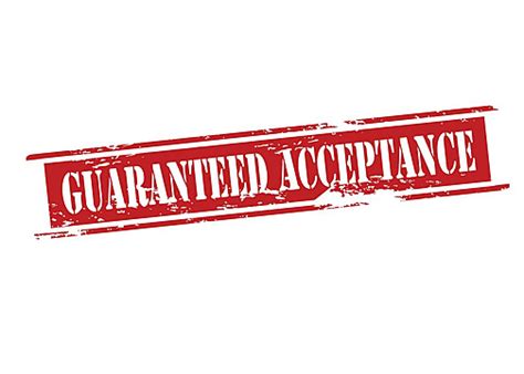 Guaranteed Acceptance Concept Acknowledgment Grungy Vector Concept