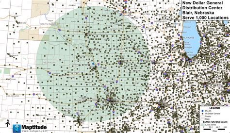 Caliper Corporation On Linkedin 💲 Dollar General Distribution Center Dc Coverage A Maptitude