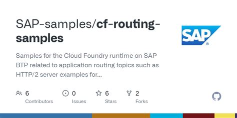 GitHub SAP Samples Cf Routing Samples Samples For The Cloud Foundry Runtime On SAP BTP