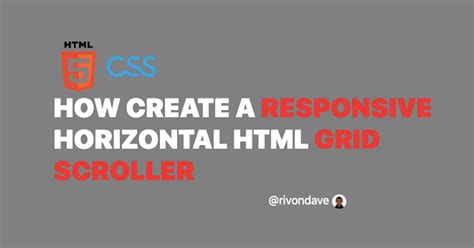 Responsive Horizontal Html Grid Scroller