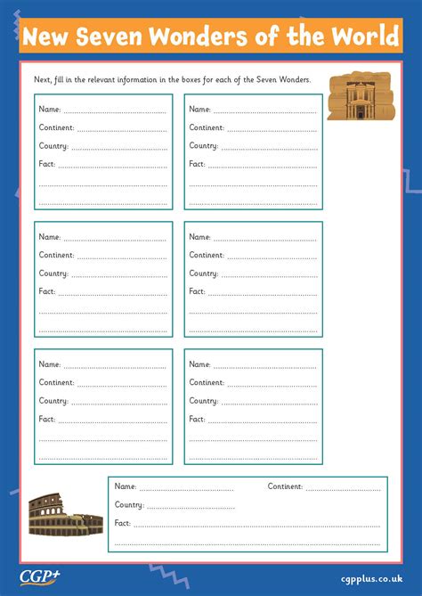 New Seven Wonders Of The World — Map Work Years 5 6 Cgp Plus