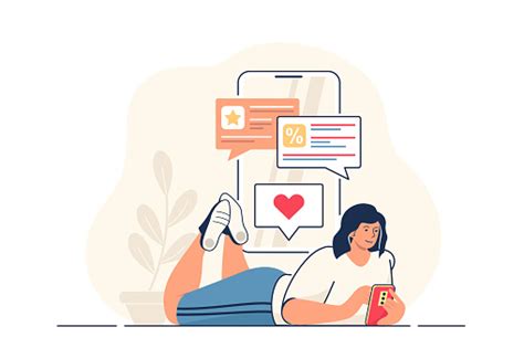 웹 배너에 대한 소셜 미디어 마케팅 개념 여성 게시 게시물 광고 캠페인 온라인 홍보 현대 인물 장면을 만든다 사람 캐릭터가있는 평면 만화 디자인의 벡터 일러스트레이션 소셜