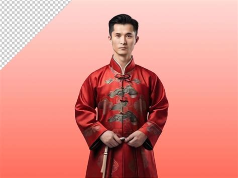 투명한 배경에 있는 중국 전통복의 Psd 프리미엄 Psd 파일