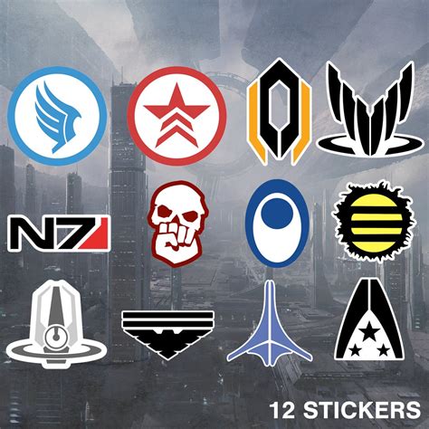 Mass Effect Sticker Pack N7 Sticker Spectre Sticker Paragon Sticker