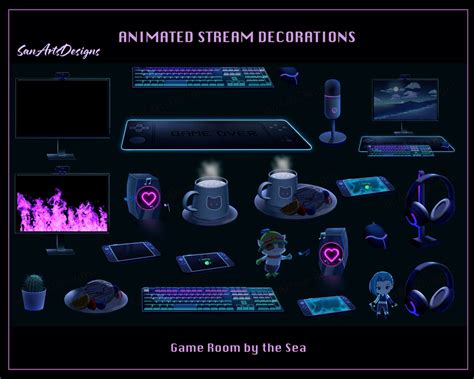 Game Room Stuffs Animated Stream Decorations Game Room Items Twitch