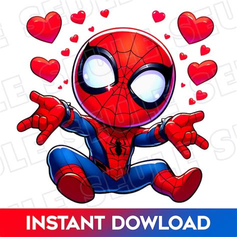 Spiderman Love Heart Etsy