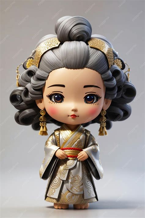 Premium Ai Image A 3d Algorithmic Pattern Makes A Cute Chibi Balinese
