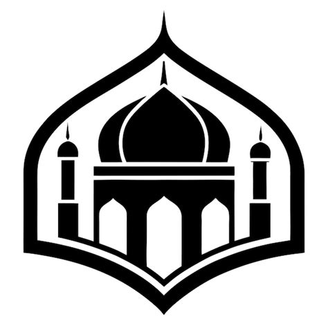 Elegant Islamic Mosque Logo Design Vector Illustration Premium AI