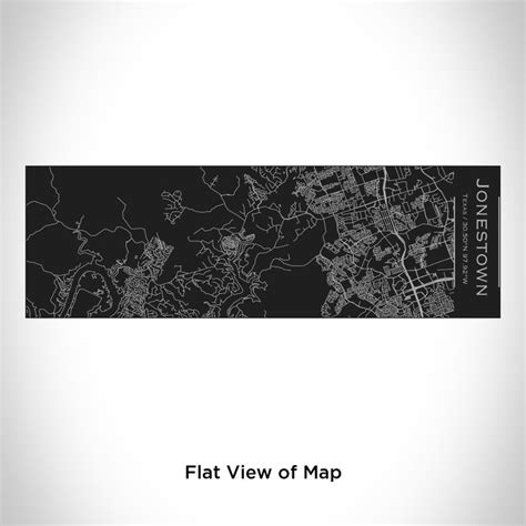 Jonestown Texas Engraved Map Insulated Cup In Matte Black — Jace Maps
