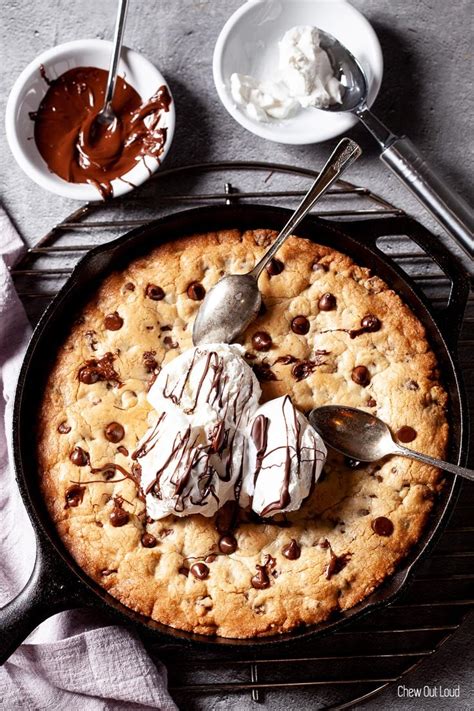 Skillet Chocolate Chip Cookie Chew Out Loud
