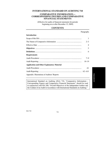 Isa 710 Comparative Information—corresponding Figures And
