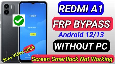 Redmi A1 Frp Bypass Without Pc Redmi A1 Google Account Lock Unlock 2025 YouTube