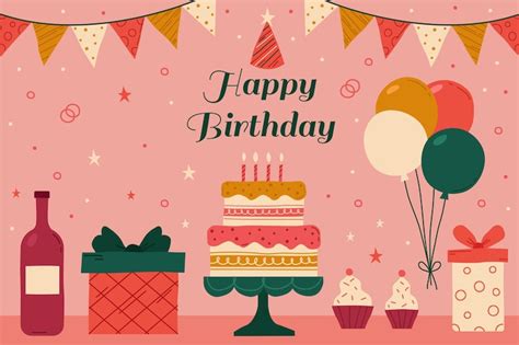 크리 에이 티브 생일 배경 일러스트 무료 벡터