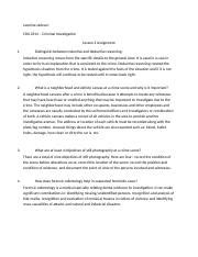 Lesson 2 Assignment Docx Jasmine Jackson CRIJ 2314 Criminal
