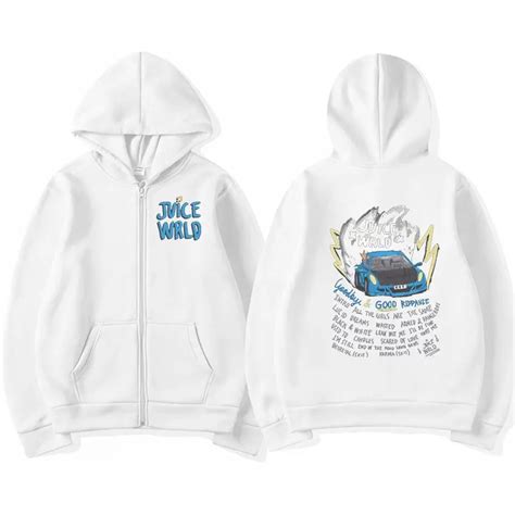 Juice Wrld Jackets Juice Wrld Casual Oversized Zip Hip Hop Jacket