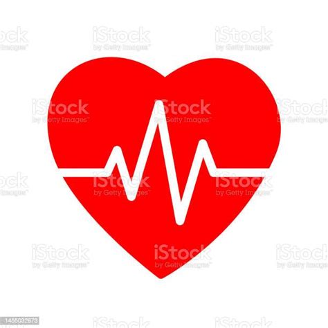 Heart Pulse Cardiogram Vector Illustration Stock Illustration