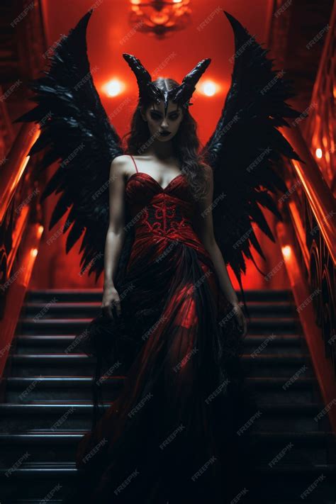 Free Ai Image Female Representation Of Demon Entity With Wings