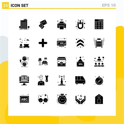 25 Universal Solid Glyphs Set For Web And Mobile Applications Customer Retention Customer Easter