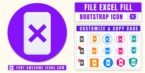 Bootstrap File Excel Fill Icon