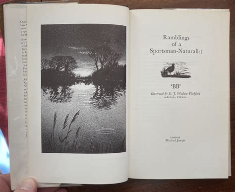 Ramblings Of A Sportsman Naturalist By Bb Very Good 1979
