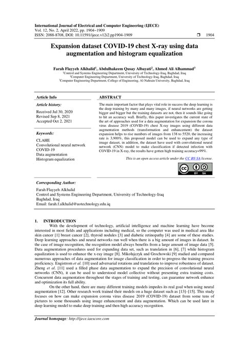 Pdf Expansion Dataset Covid 19 Chest X Ray Using Data Augmentation