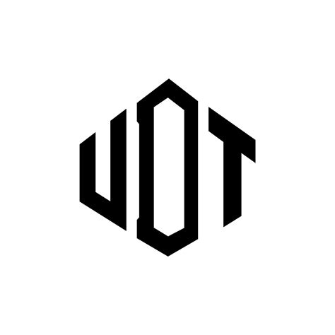 Udt Letter Logo Design With Polygon Shape Udt Polygon And Cube Shape