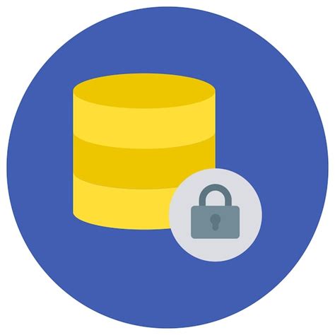 premium vector database lock flat illustration