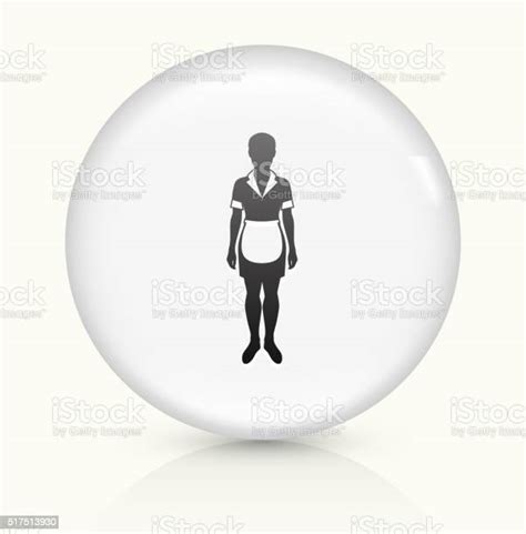 호텔 하녀 아이콘인명별 라운드 벡터 버튼 가사 집안일에 대한 스톡 벡터 아트 및 기타 이미지 가사 집안일 곡선 구도